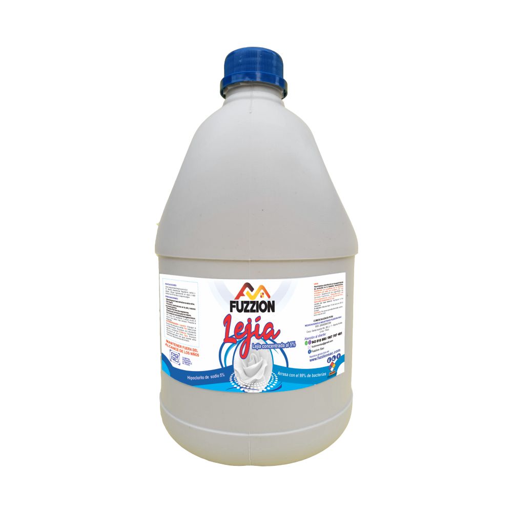 Lejía Concentrada 5% x 3.785 Lt – Fuzzion